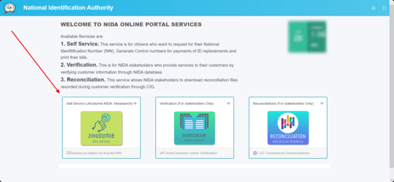 Jihudumie Kupata Namba Ya NIDA Online Hatua