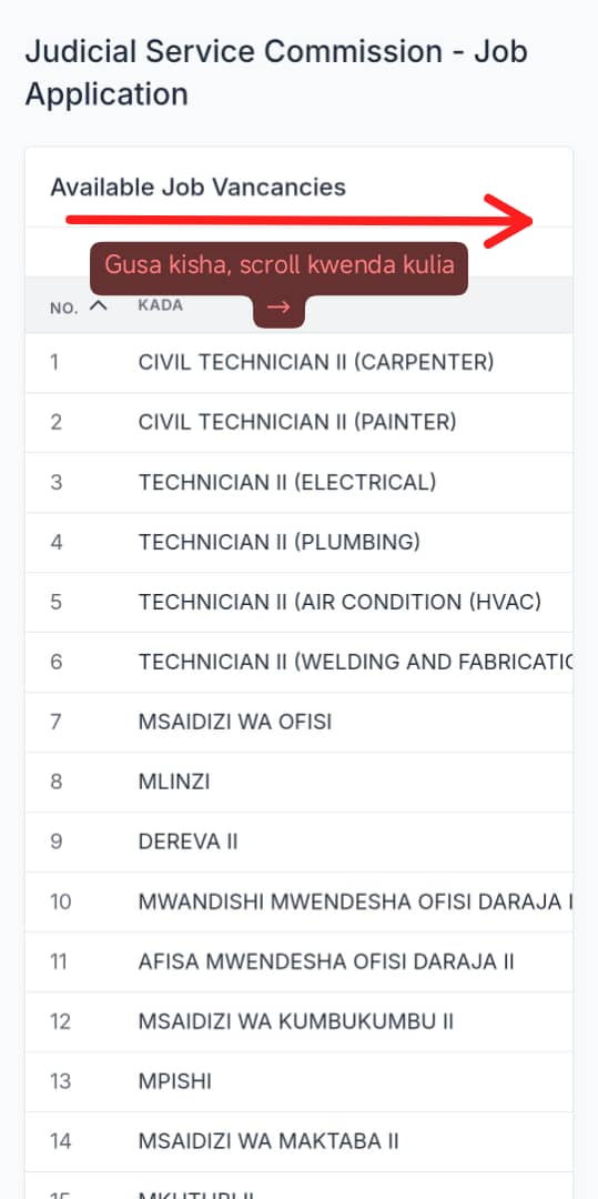 Mfumo wa Maombi ya Ajira wa Tume ya Utumishi wa Mahakama Tanzania, Jinsi ya Kutuma maombi